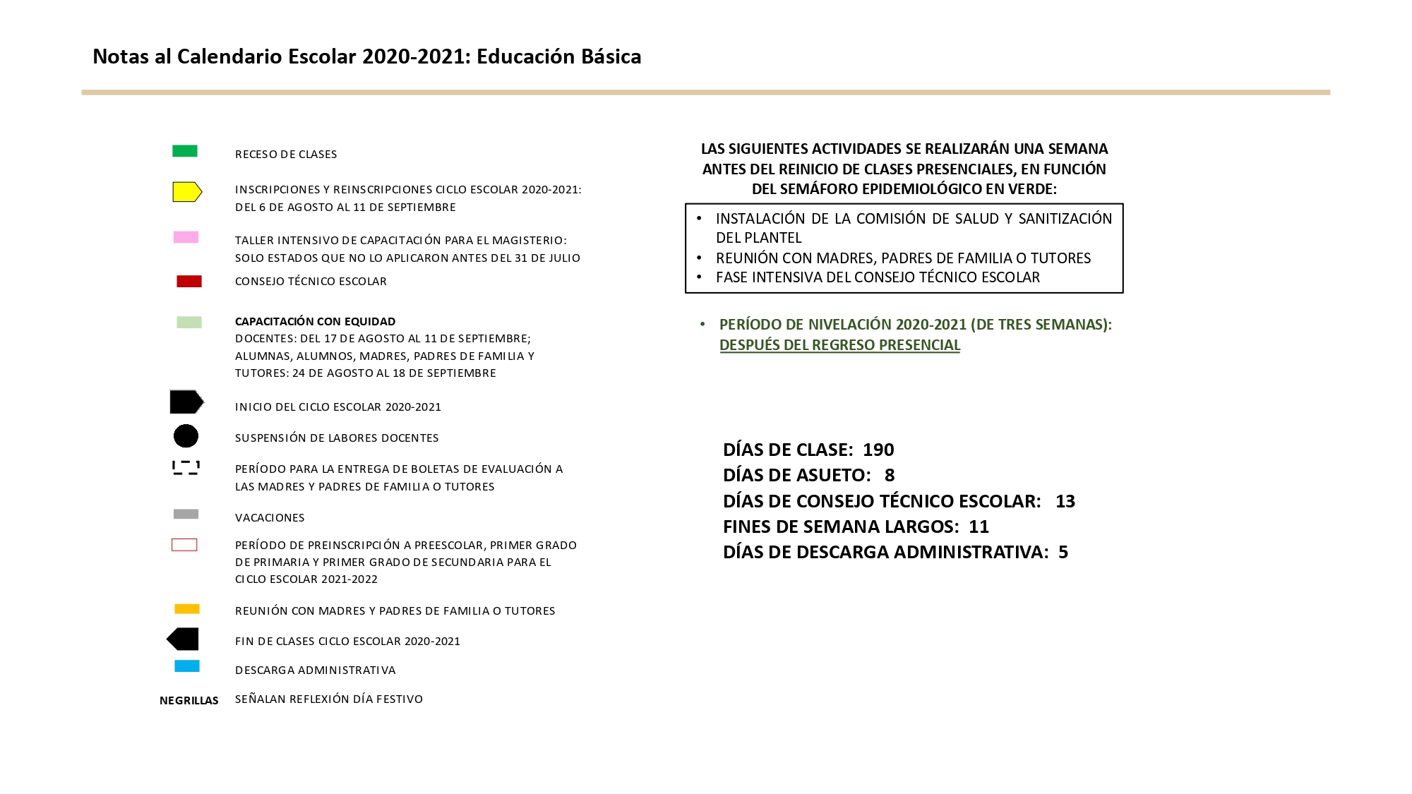 GEM | Calendario escolar 2020-2021 Educación